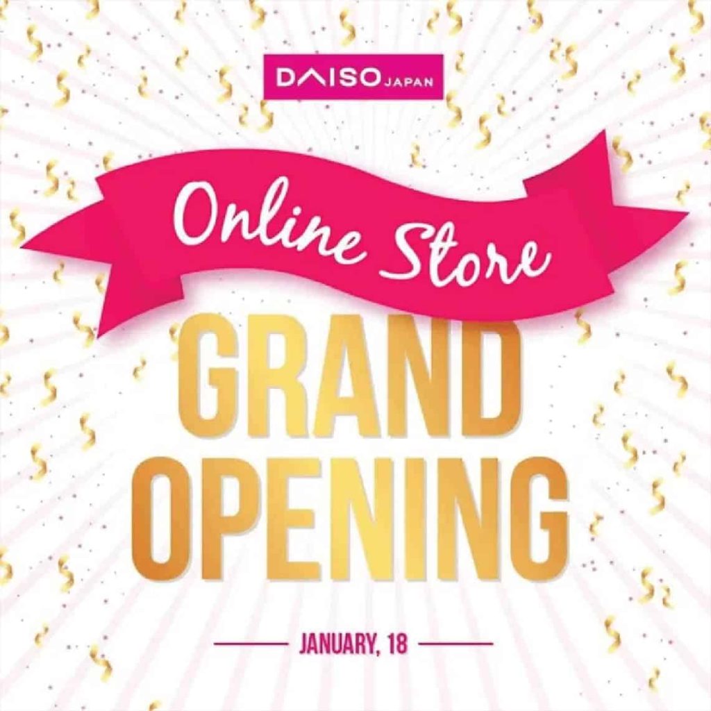 Daiso has a new online store with $5 delivery fee