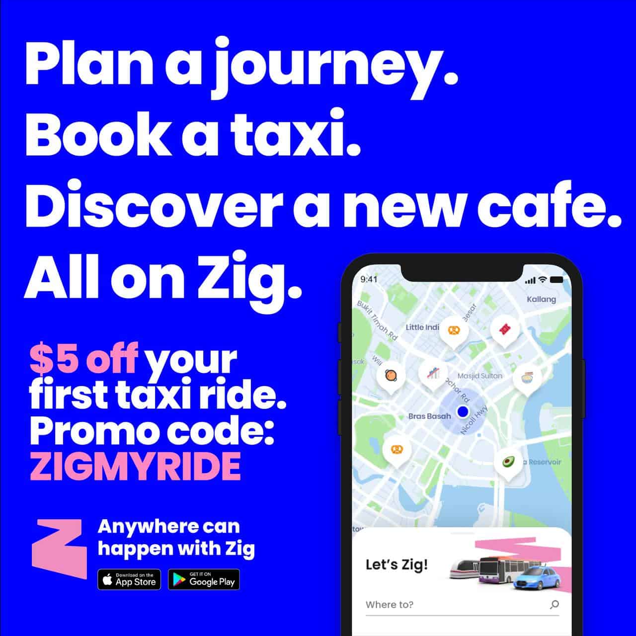 Zig is a one-stop app that lets you book rides, dining reservations and ...