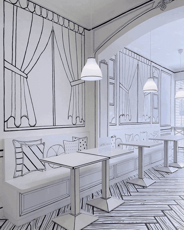 Cafe Monochrome is a 2D cafe that has 1-for-1 mains & youtiao ice cream