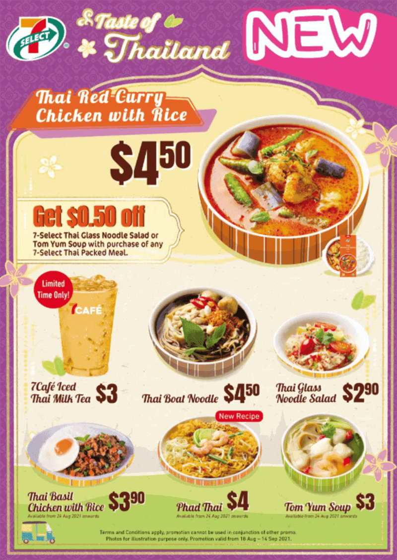 7-Eleven just released Thai-inspired convenience meals like boat noodles, pad thai & Thai milk tea