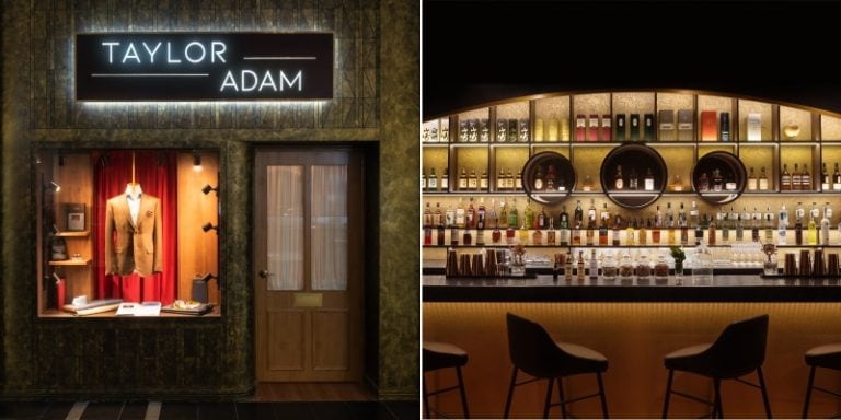 Taylor Adam is a snazzy secret bar hidden behind a tailor shop at Raffles