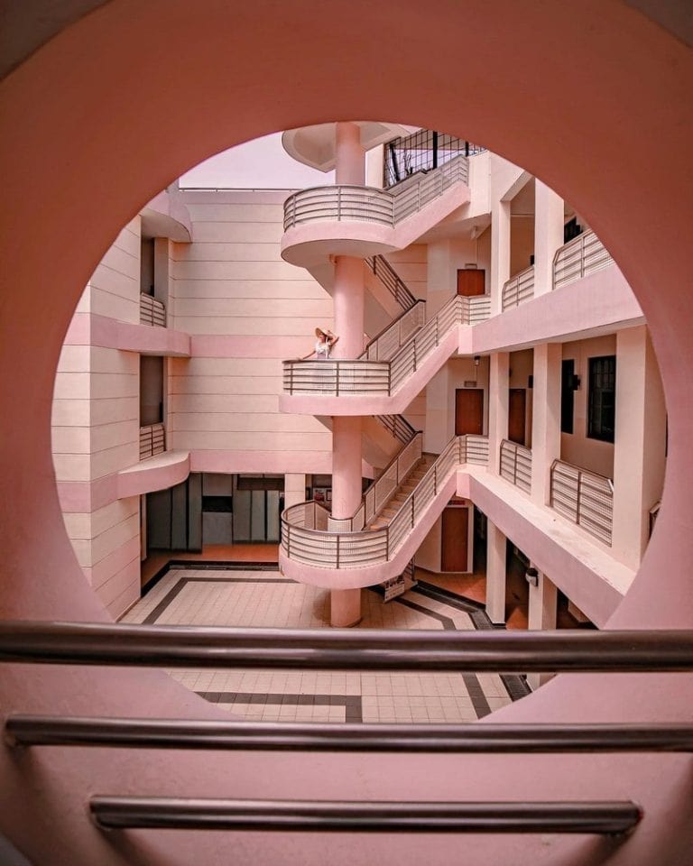 This all-pink Joo Chiat CC building is a perfectly dreamy OOTD/Tik Tok spot