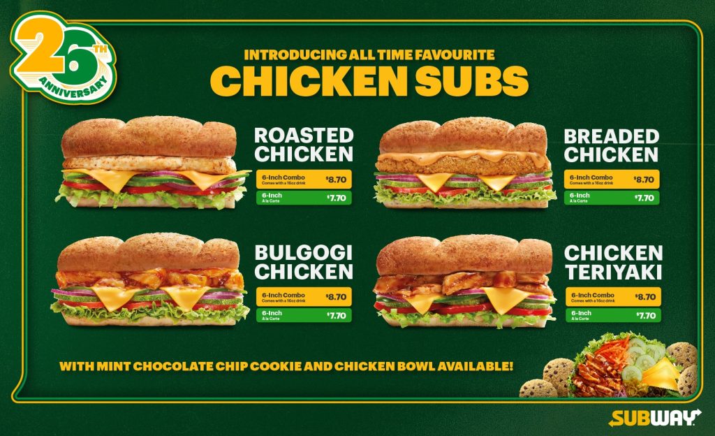 Subway brings back festive mint chocolate chip cookie for a limited ...