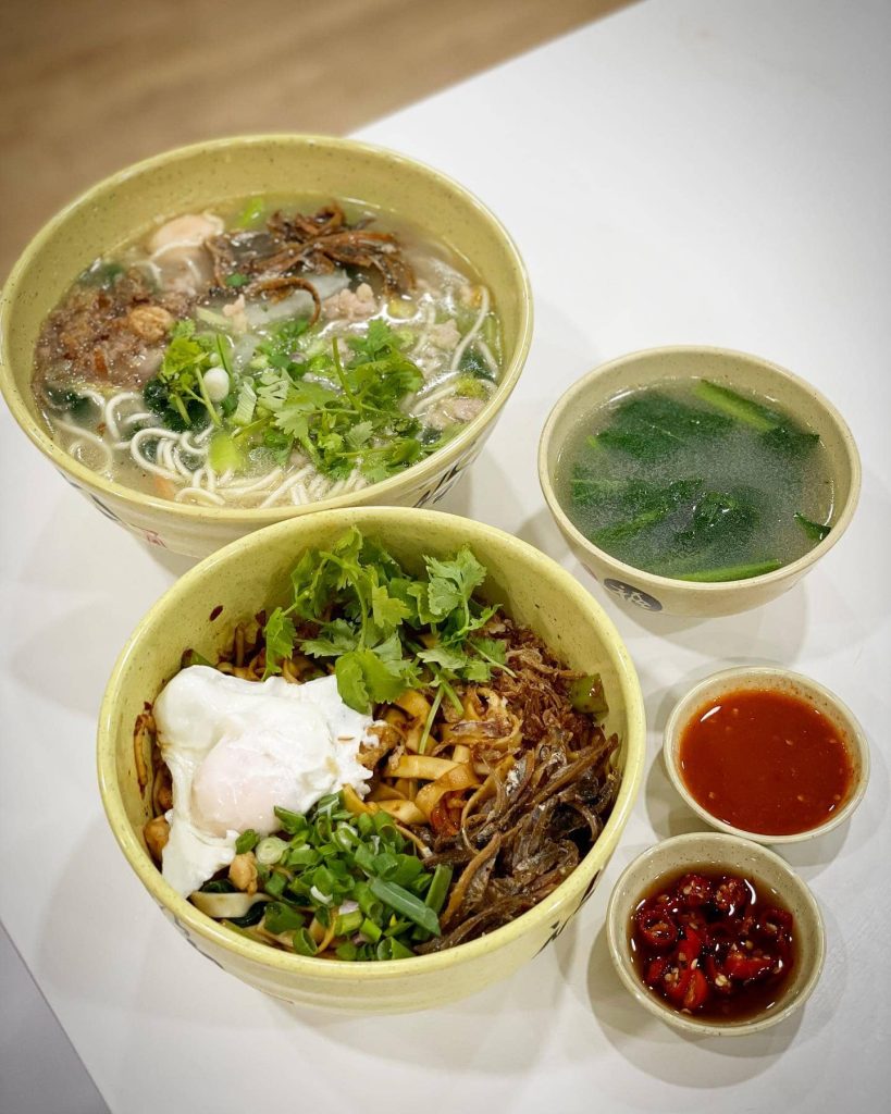 Enjoy a hearty bowl of tom yum ban mian from Wan Xiang Ting