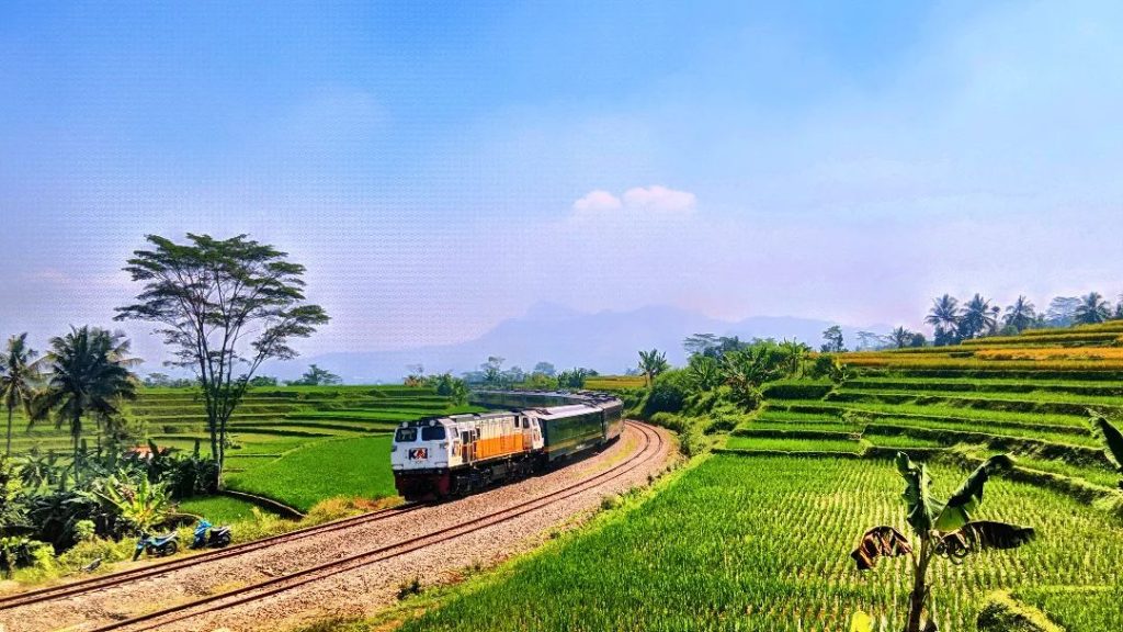 Indonesia has a 180-degree panoramic train with skylights