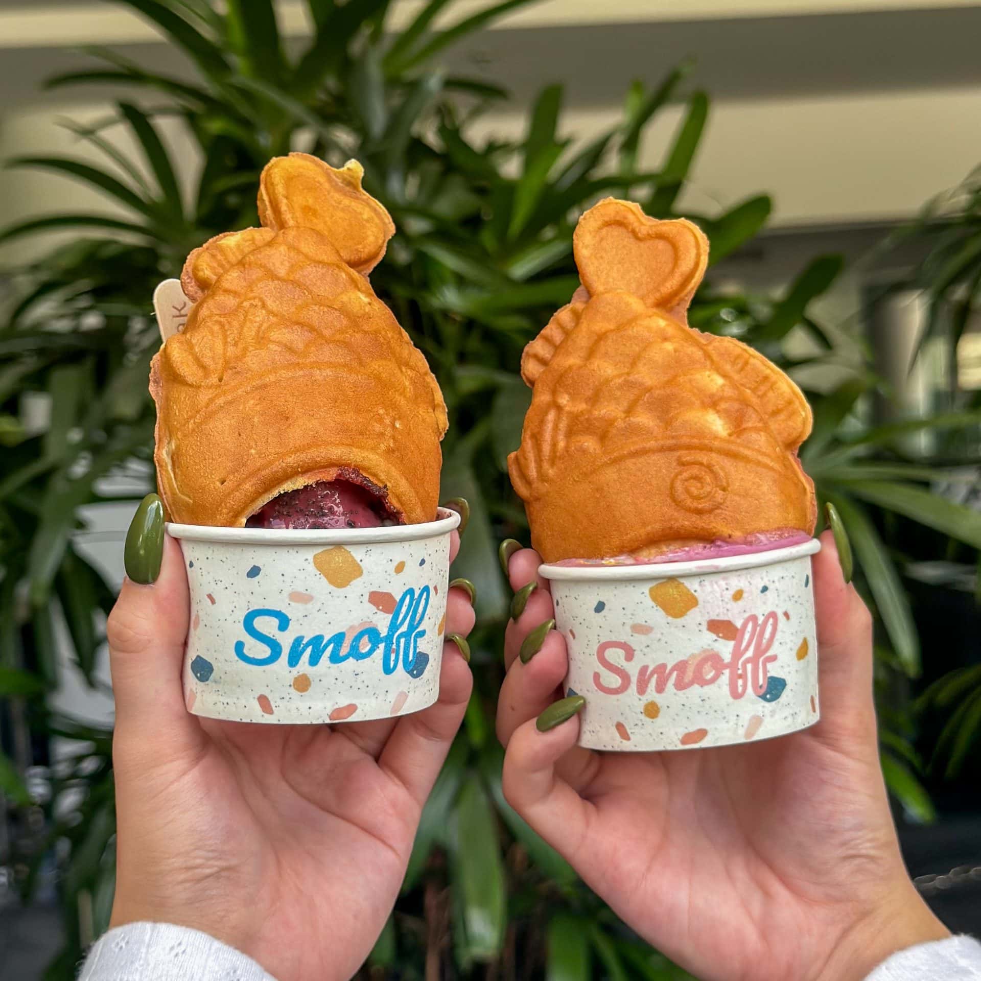 Smoff in SMU has customisable mochi waffles with soft serve