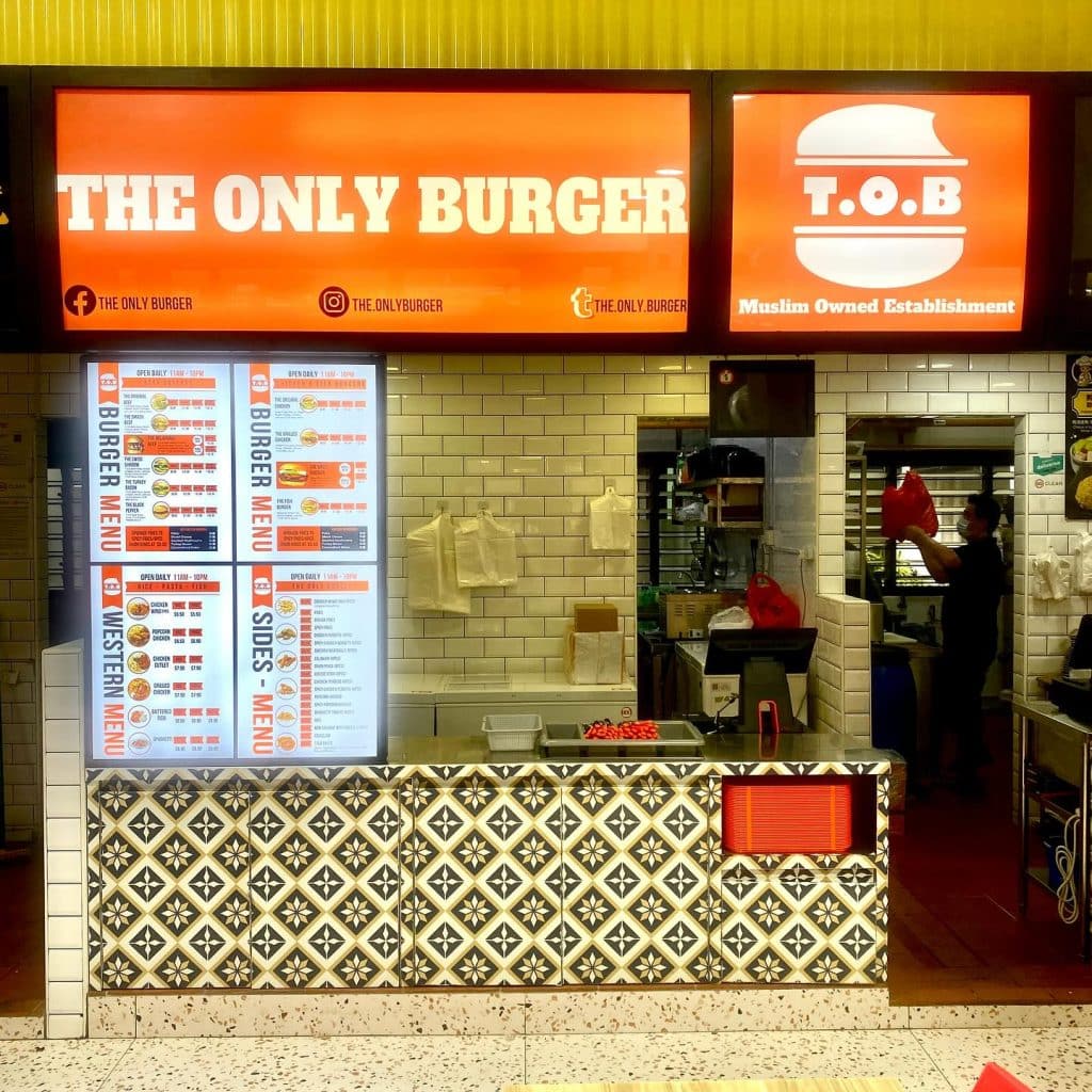 The Only Burger is a Muslim-owned burger joint in Tampines