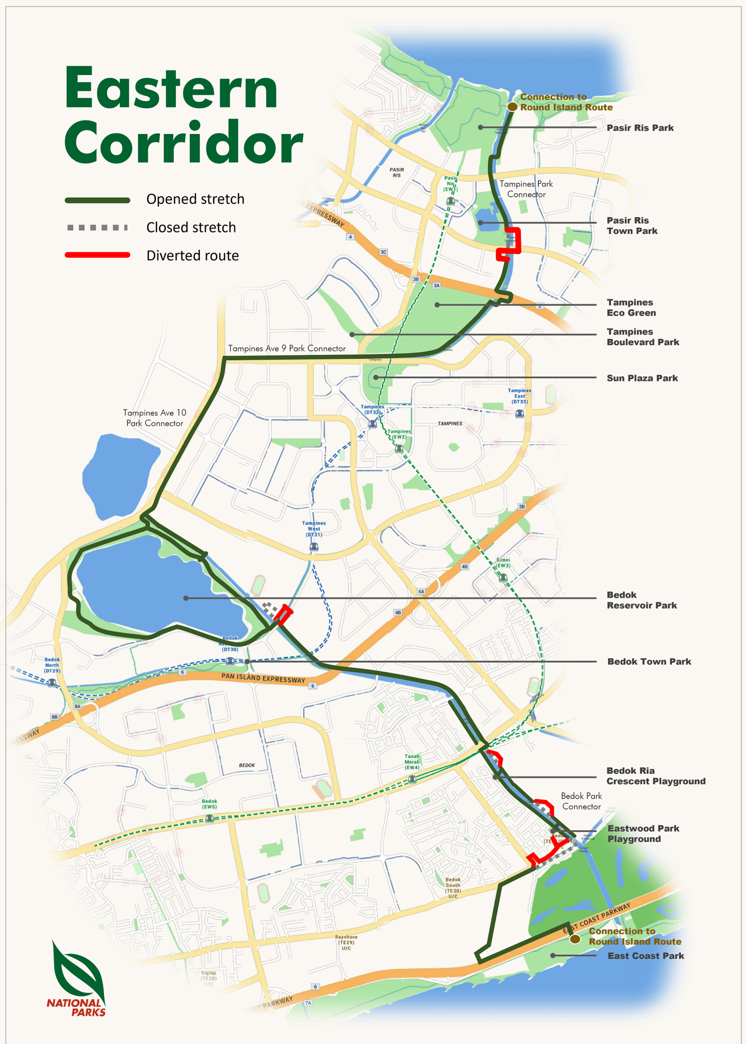 The 18km Eastern Corridor has new cycling routes & more