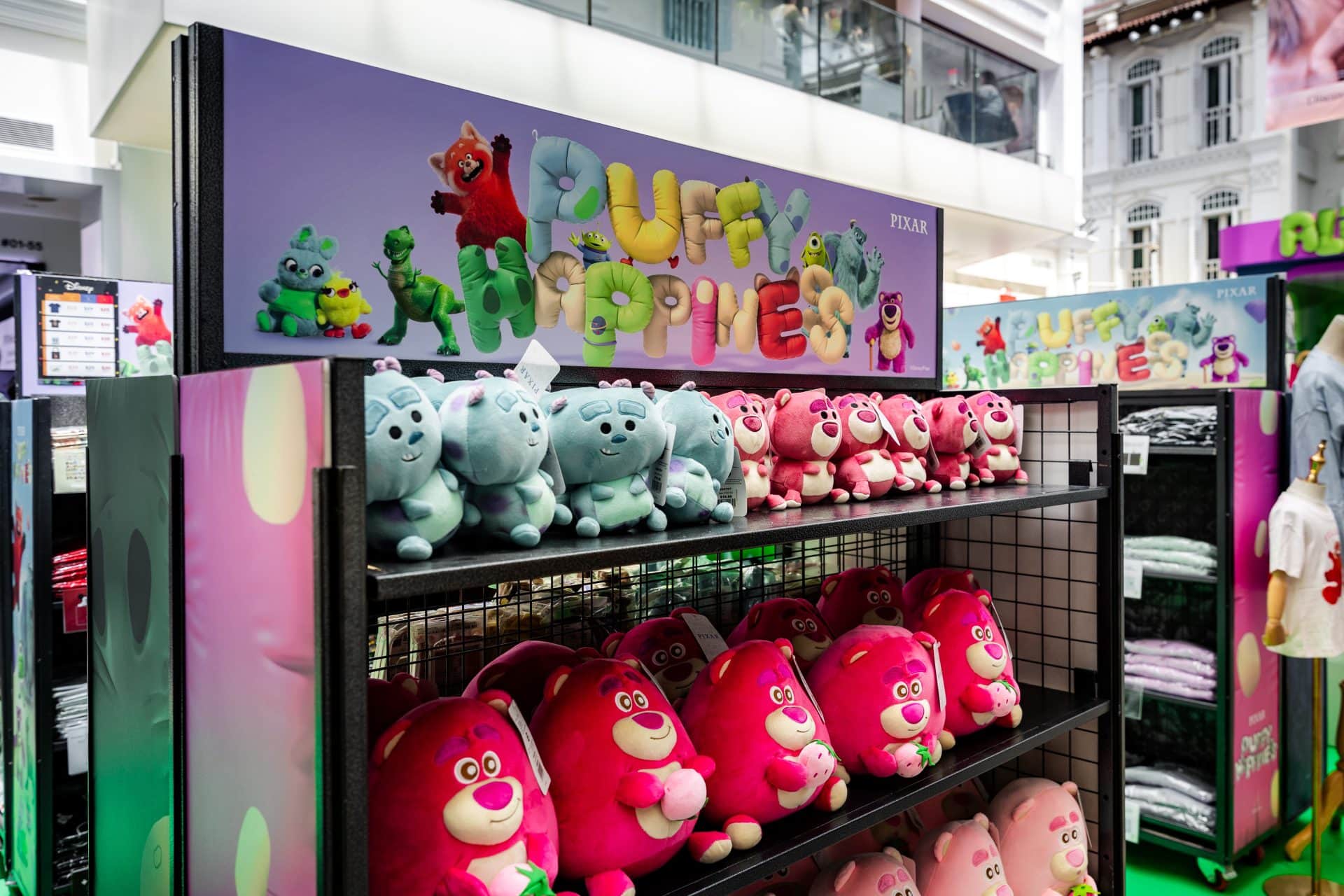 Pixar Puffy Happiness will feature life-sized character plushies