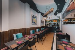 The Muslim-owned OUD Restaurant has grilled meats and seafood